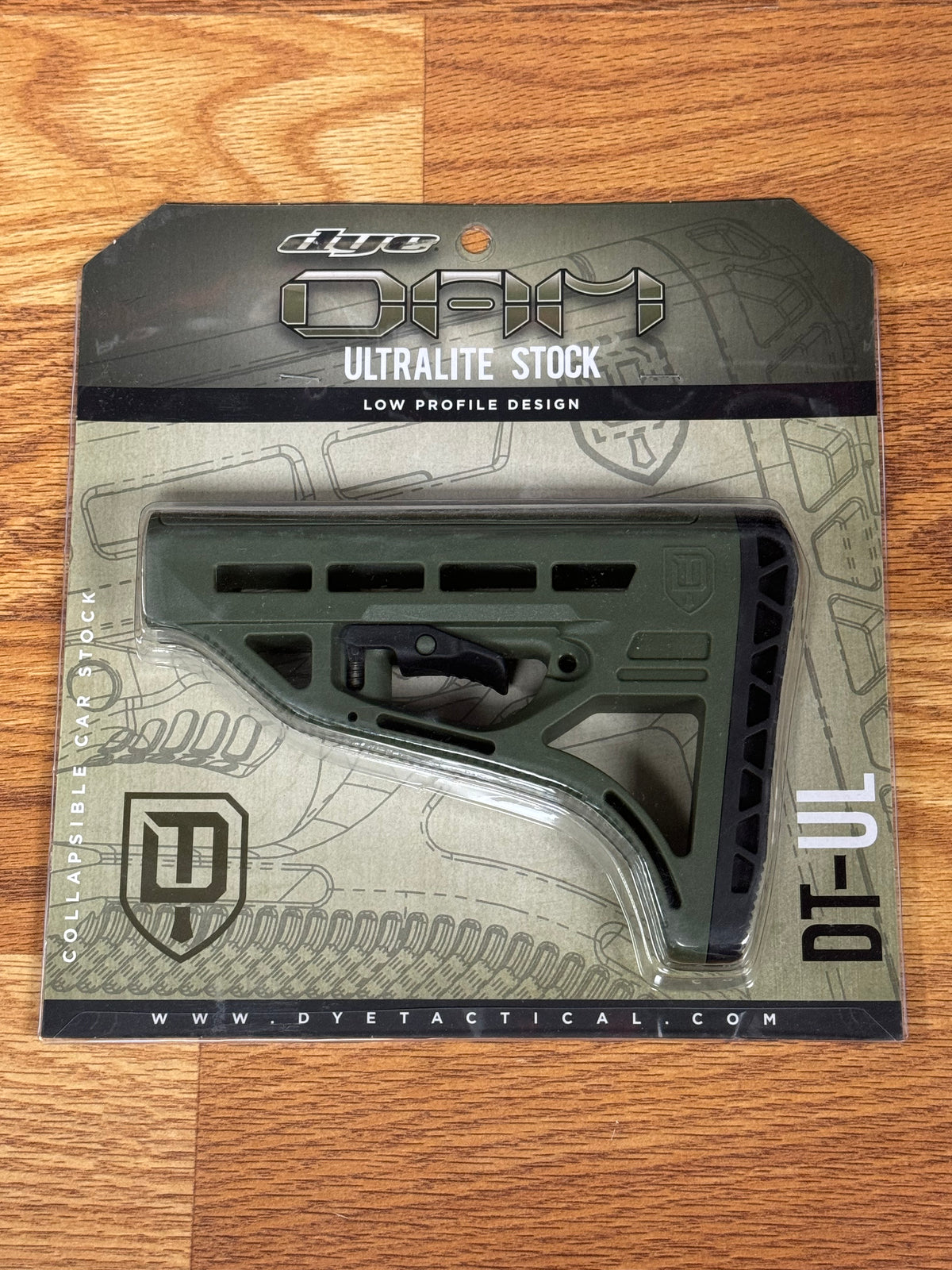 Dye Assault Matrix Ultralite Stock - Olive — Pro Edge Paintball