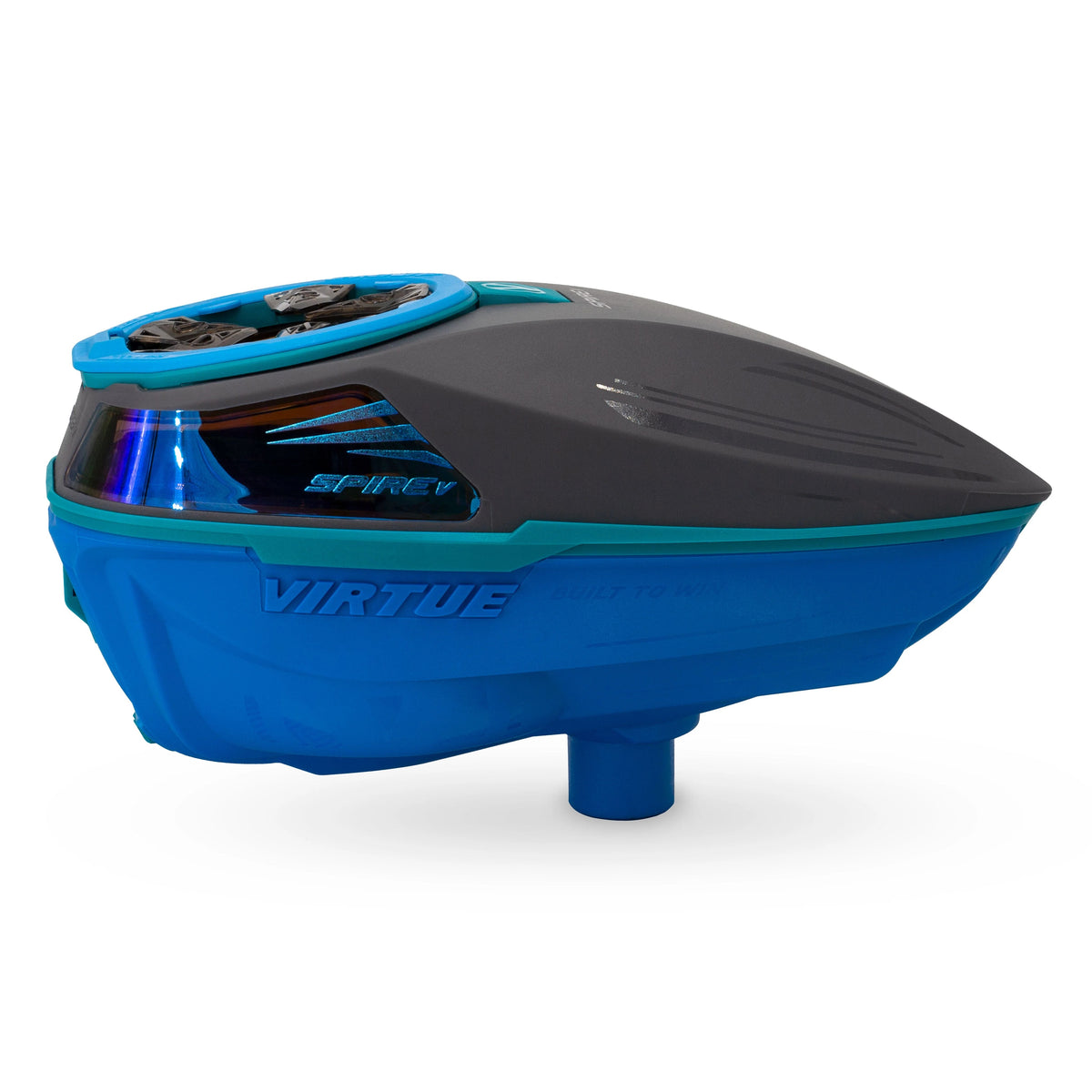 Virtue Spire V Paintball Hopper - Stealth Sky — Pro Edge Paintball