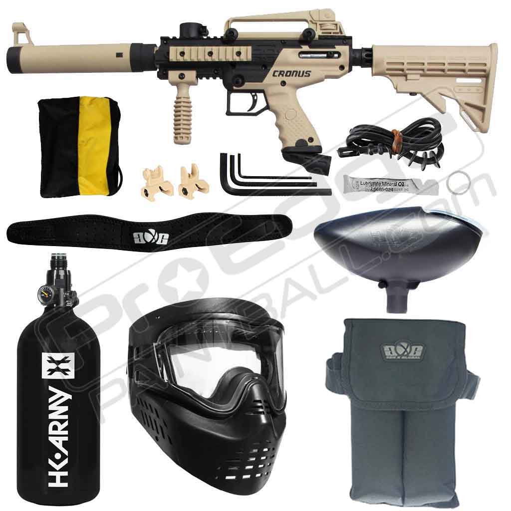 Tippmann Cronus Tactical Tan Starter Package with HPA — Pro Edge Paintball