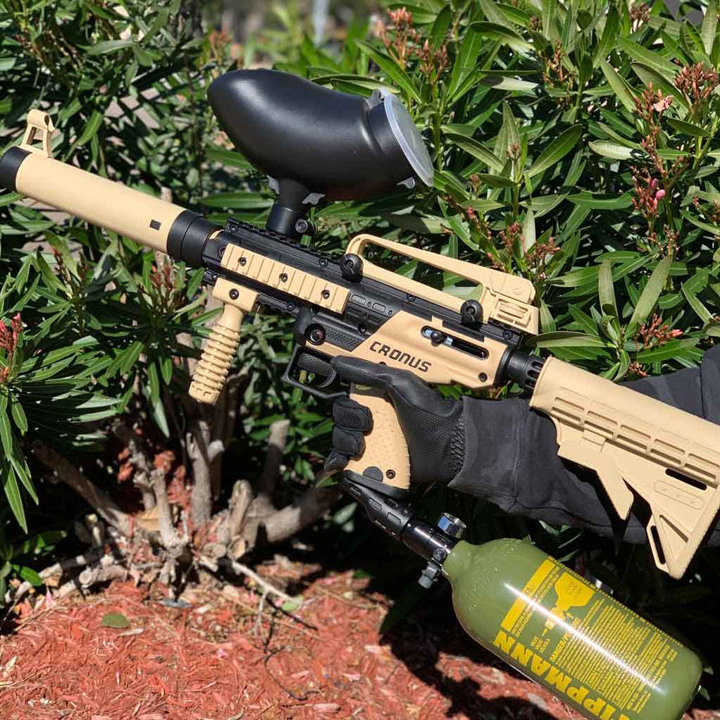 Tippmann Cronus Tactical Tan Starter Package with HPA — Pro Edge Paintball