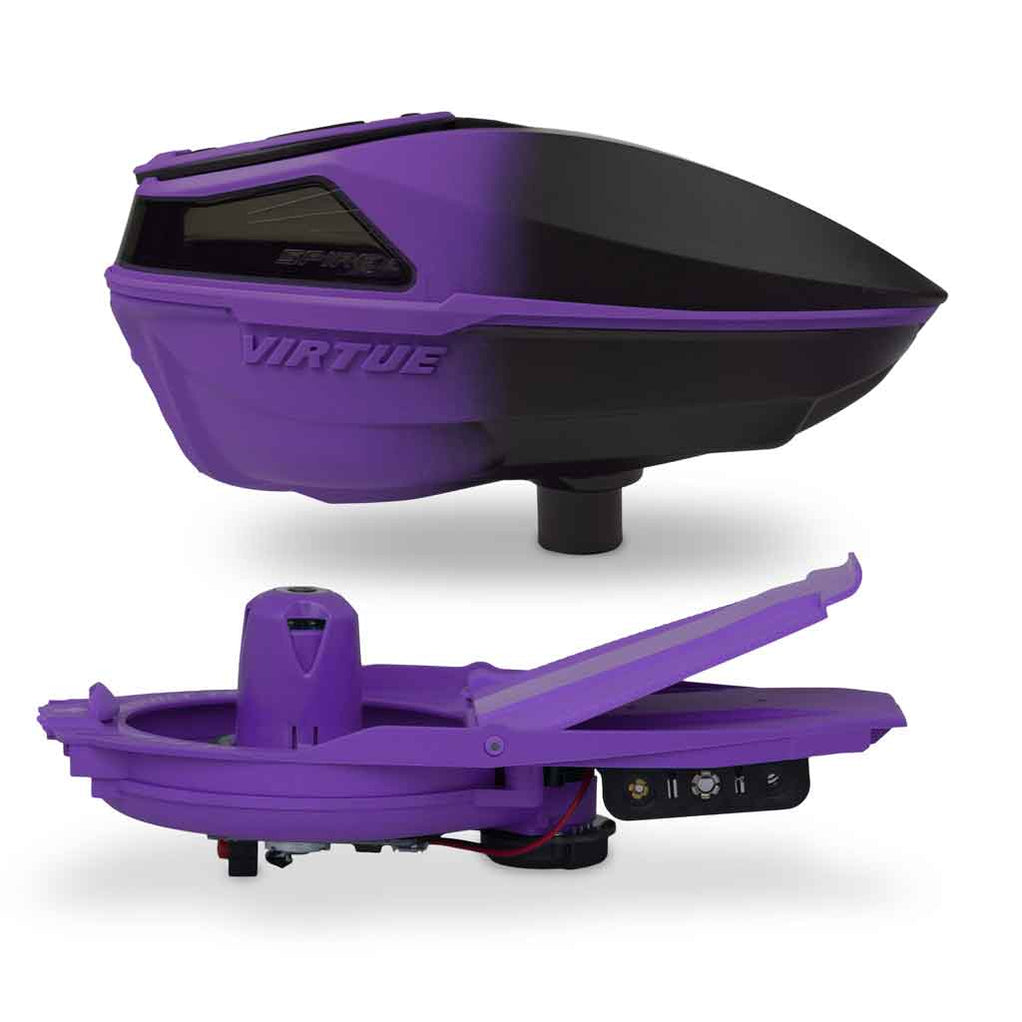 Virtue Spire V Paintball Hopper - Purple Black Fade — Pro Edge Paintball