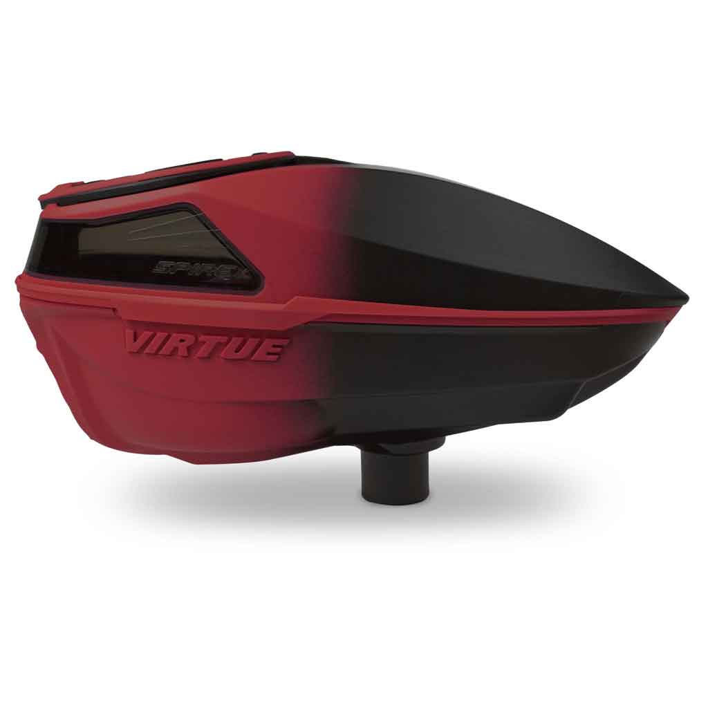 Virtue Spire V Paintball Hopper - Red Black Fade — Pro Edge Paintball