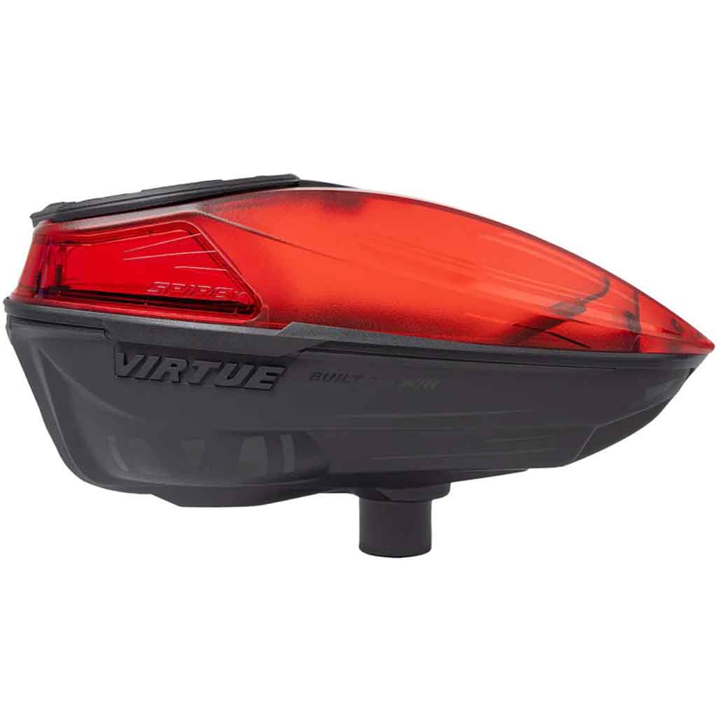 Virtue Spire V Paintball Hopper - Dust Crystal Red Black LE — Pro Edge ...