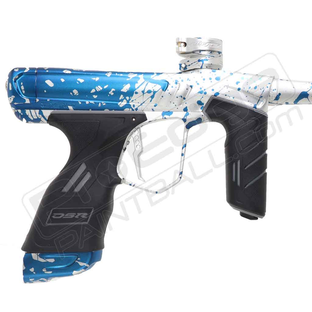 Dye DSR+ Dust Silver W/ Blue Splash — Pro Edge Paintball