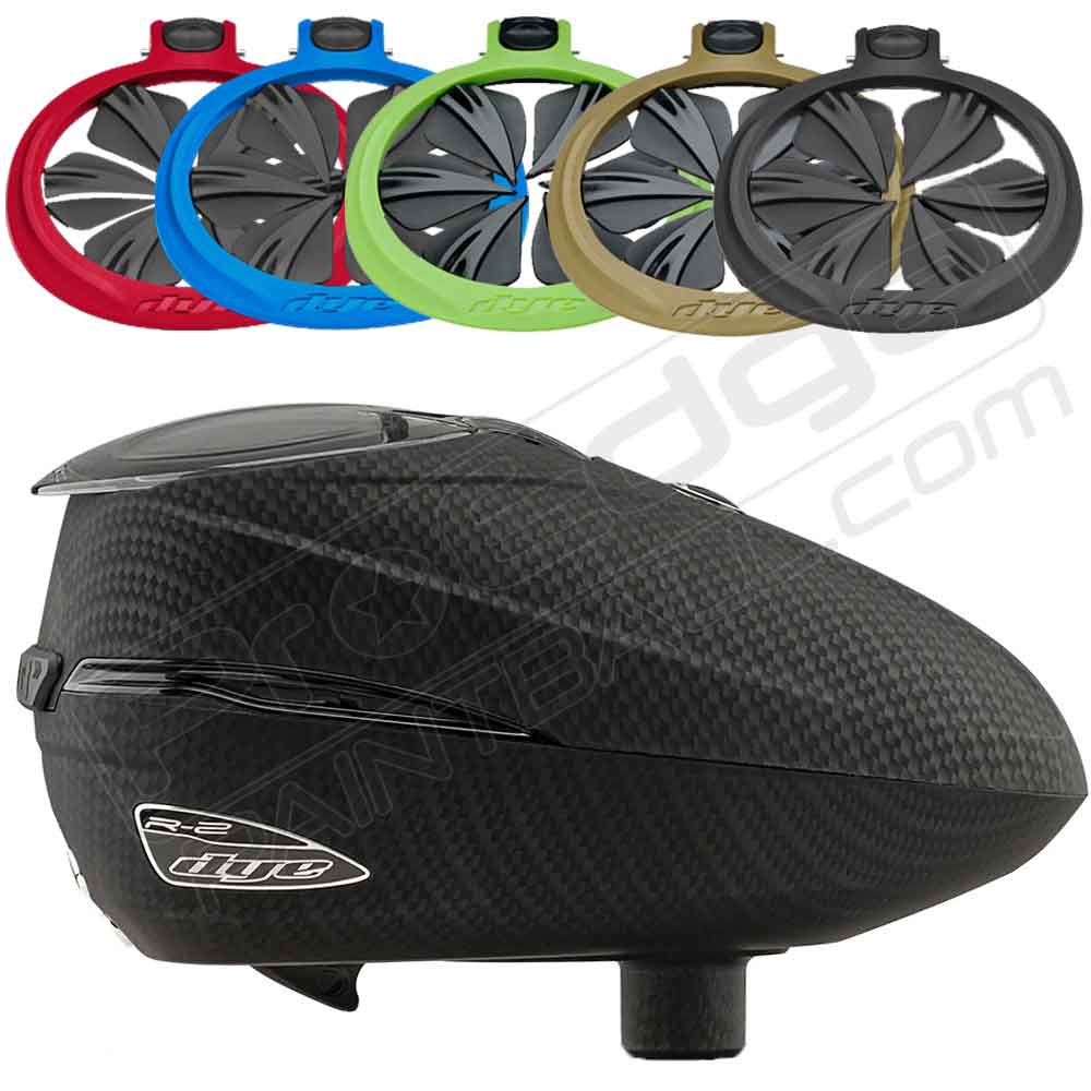 Dye Rotor R2 Paintball Hopper Carbon Smoke — Pro Edge Paintball
