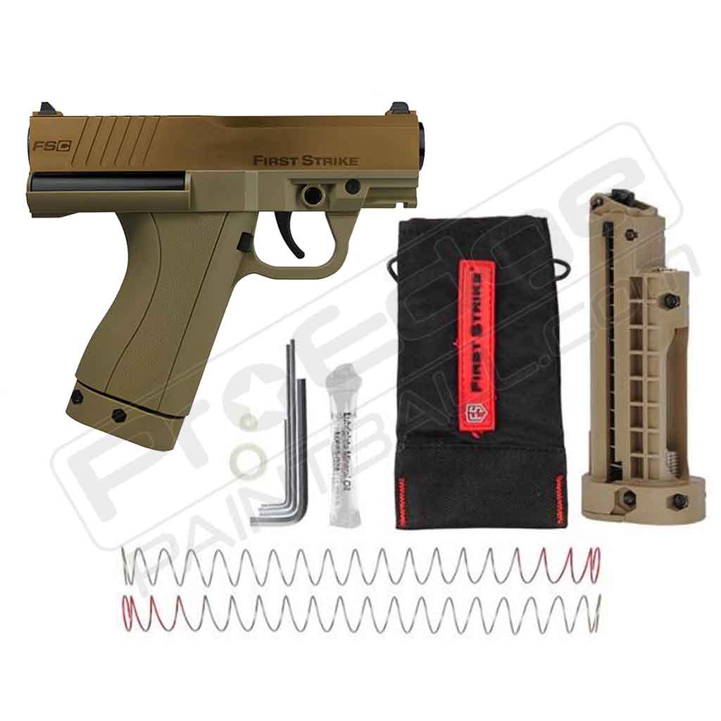 FIRST STRIKE COMPACT FSC PAINTBALL PISTOL - TAN/BROWN — Pro Edge Paintball