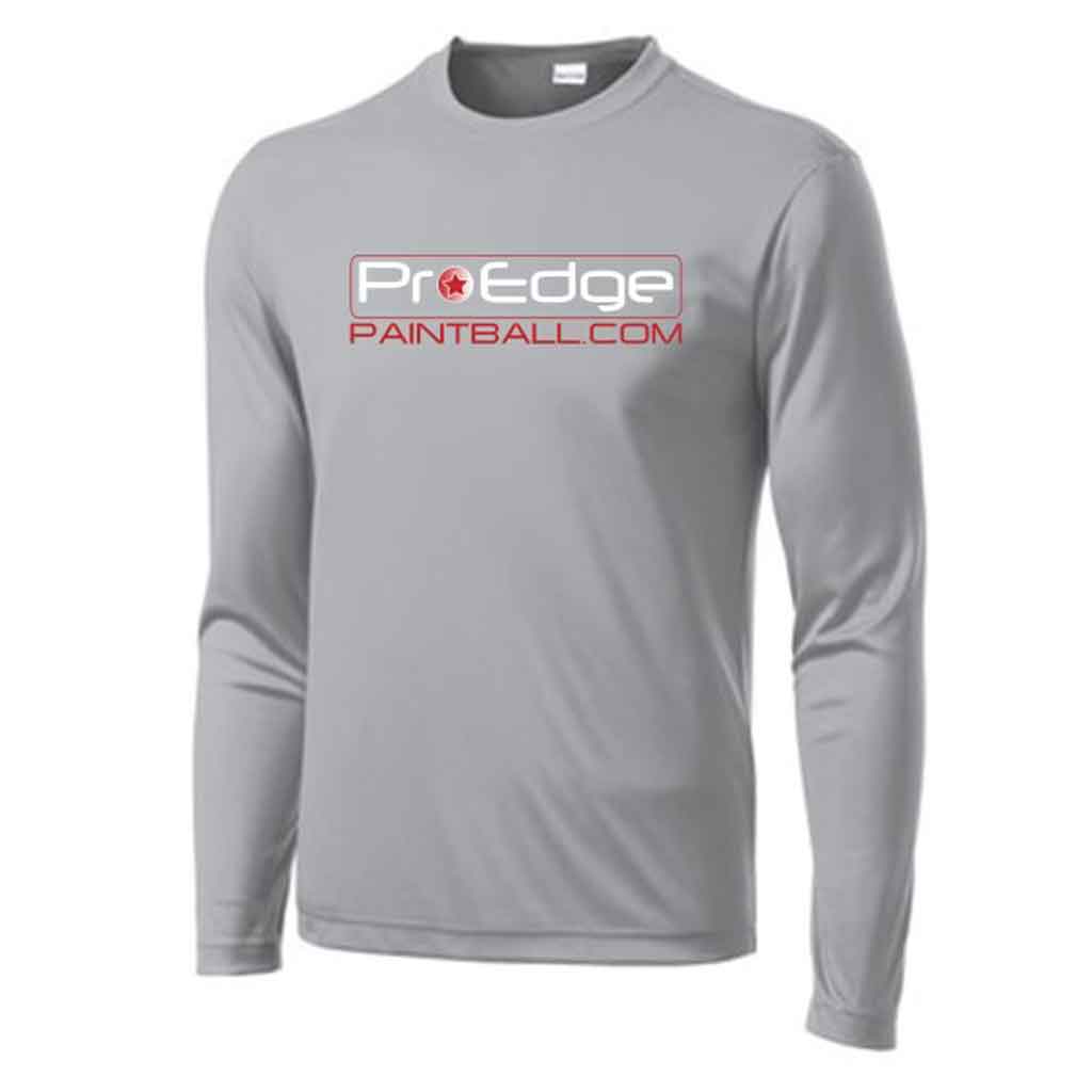 Pro Edge Logo Grey // Dri-Fit Performance Long Sleeve — Pro Edge Paintball