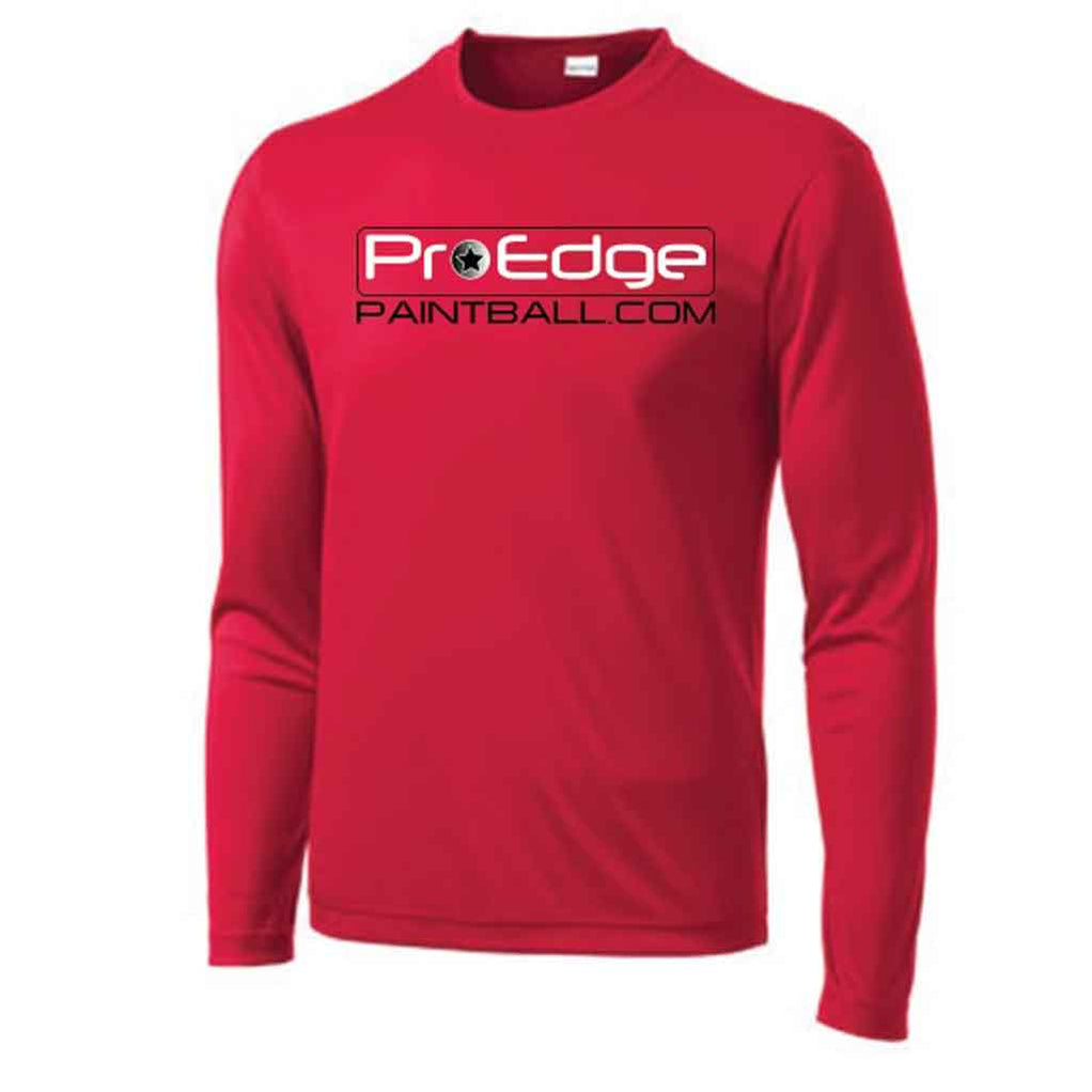 Pro Edge Logo Red // Dri-Fit Performance Long Sleeve — Pro Edge Paintball